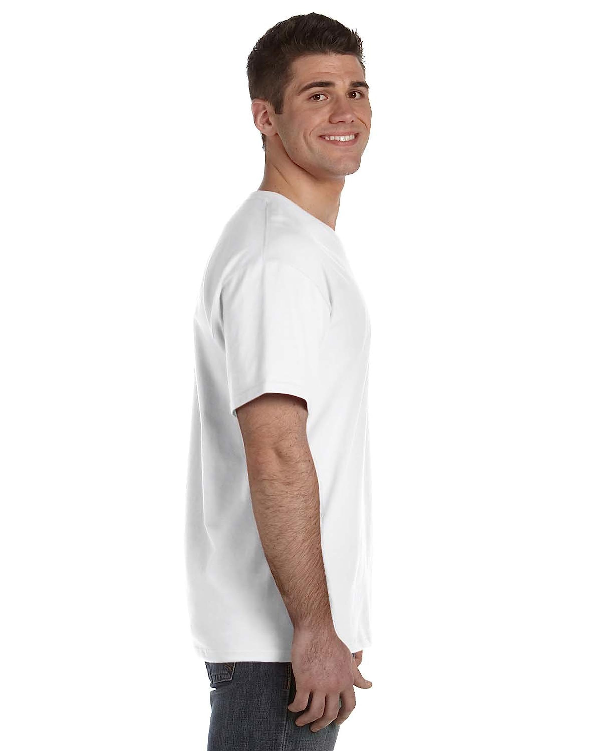 Fruit of the Loom Men's Extended Sizes V-Neck T-Shirt, Black/Gray, XX-Large(Pack of 4)