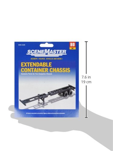 Walthers SceneMaster HO Scale Model of Extendible Container Chassis,949-4105