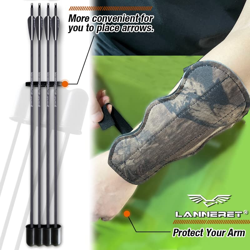 Lanneret Compound Bow and Archery Sets - Right Hand Archery Compound Bows 0 - 70 lbs Draw Weight Adjustable for Adults and Beginners,Hunting Bow Kit for Beginner Camouflage