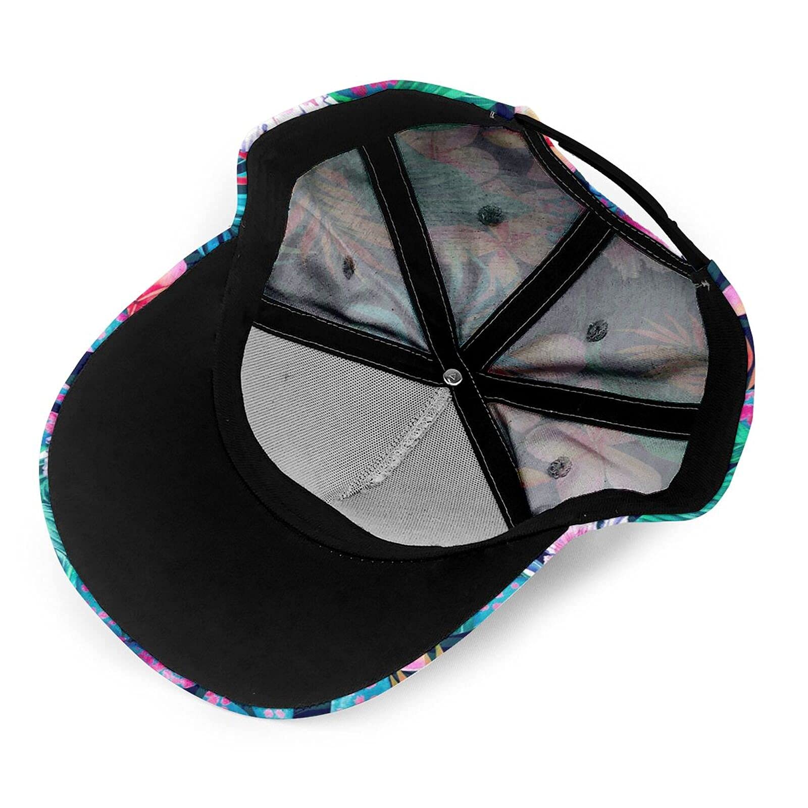 Hawaiian Floral Baseball Hats for Women Men Ponytail Hat Adjustable Baseball Cap Sports Cap for Running and Activities