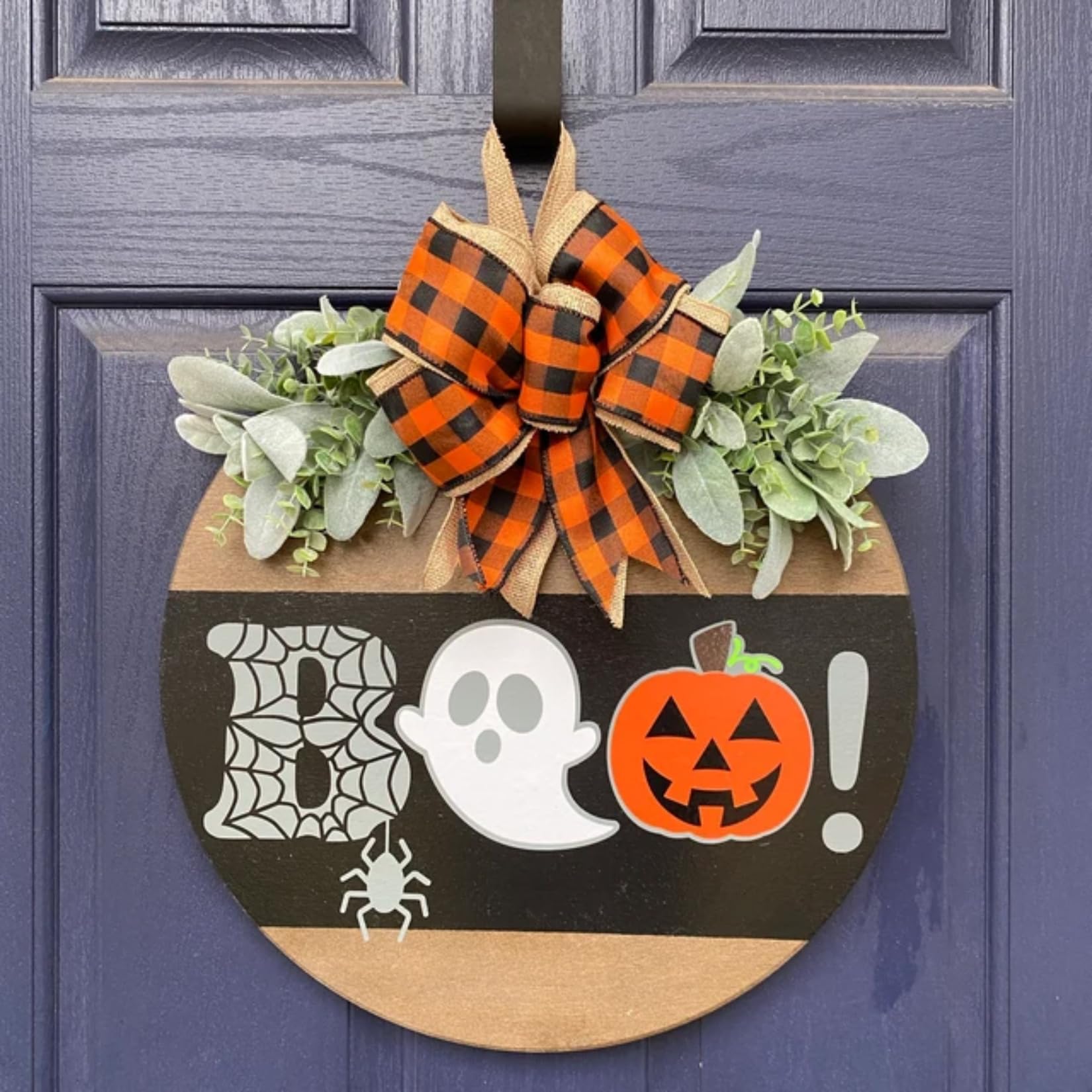 Halloween Stencils for Painting on Wood Door Sign Reusable Large Holiday Stencil for Crafts Canvas Wall Shirts Cookie Drawing Paint Decorating (Halloween Sign)