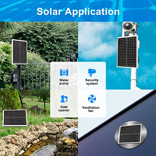 Nicesolar 20W 12V Solar Panel Kit Monocrystalline Off Grid System Battery Maintainer Charger for Car Boat RV Marine Home with 20A Charge Controller for 12 Volt Lead-Acid & Lithium & LiFePO4 Battery