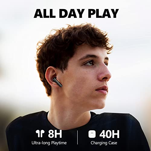 Wireless Earbuds, Bluetooth Headphones 40Hrs Battery Life with LED Power Display Crystal-Clear Calls Built-in Mic IPX7 Waterproof V5.3 Bluetooth Earbuds Stereo Sound Ear Buds for Sports and Working
