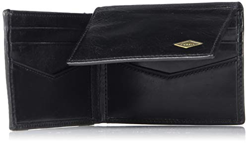 Fossil Men's Ryan Leather RFID-Blocking Execufold Trifold Wallet, Black, (Model: ML4228001)