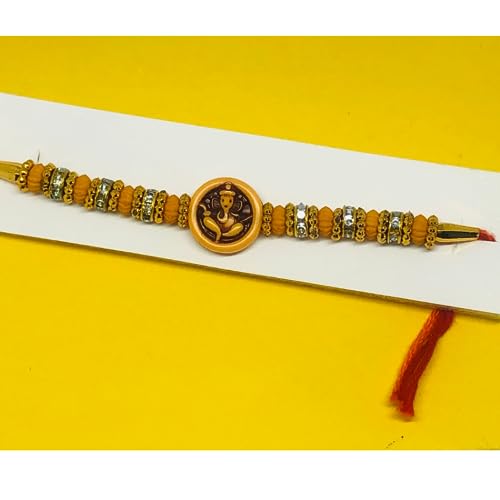Siddhivinayak Ganesha Rakhi for Brothers, Rakhi Bracelet for Brother, Assorted Handmade Rakhi, Fancy Rakhi, Rakhi Thread