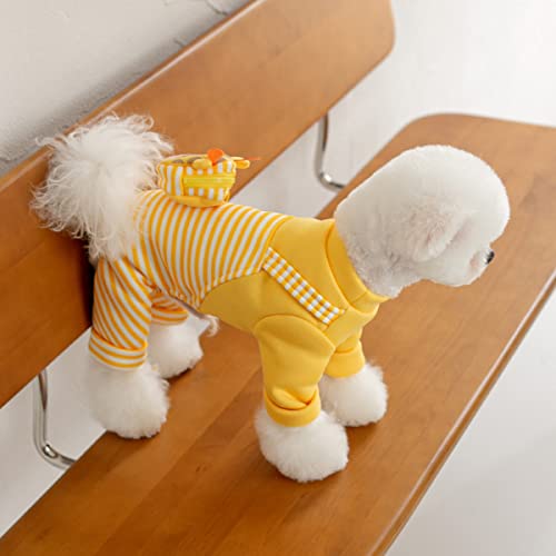 Pet Casual Clothes Dog Cute Outfit Cat Cold Weather Adorable Pajamas Hoodie Pullover Sweatsuit Jacket Cozy Costume Coat with Pocket (Medium)