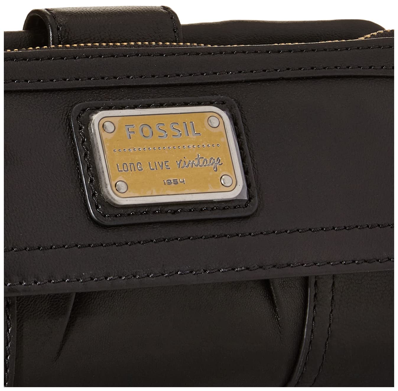 Fossil Women's Emory Leather Wallet Clutch Organizer, Black (Model: SL7984001)