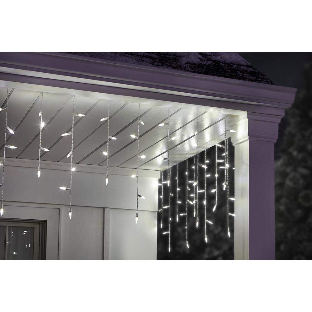 Home Accents Ultra-Bright 200 Mini Continuous On Heavy Duty LED Icicles (Warm White)