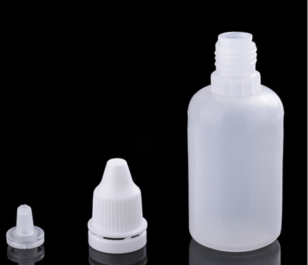 US 50pcs 30ml Empty Plastic Squeezable Dropper Bottles Eye Liquid Dropper Sample