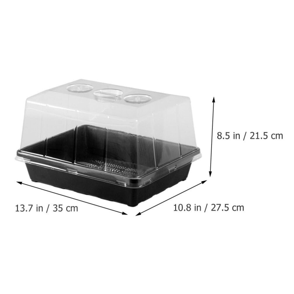 GANAZONO 1 Set Starter Tray,Germination Tray with Humidity Dome Lids Greenhouse Grow Trays for Growing Starting