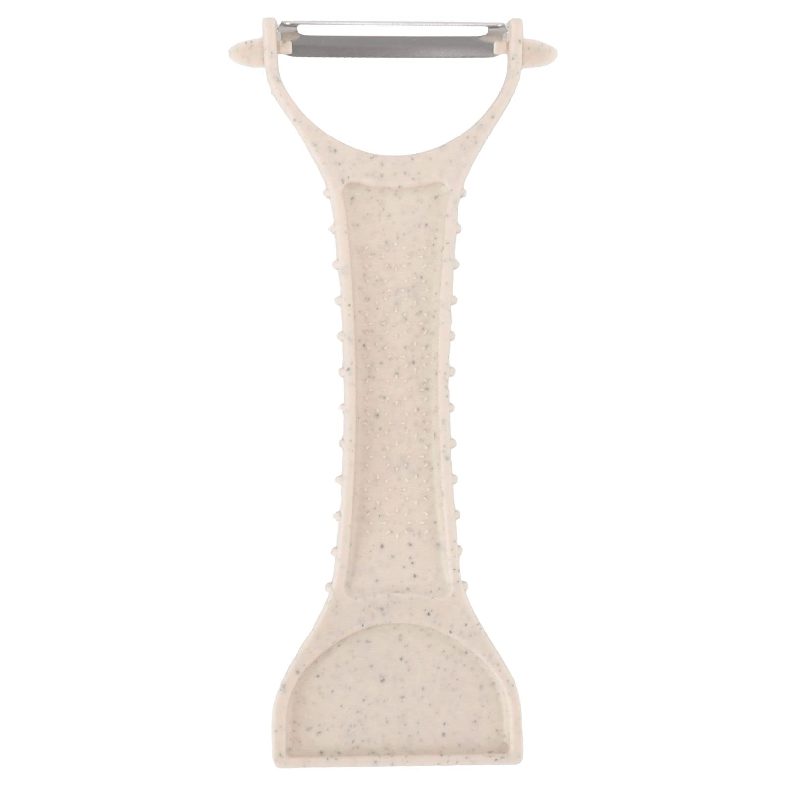 Fruit Peeler, Comfortable Handle Potato Peeling Tool Ergonomic Head Stainless Steel for Kitchen (Beige)