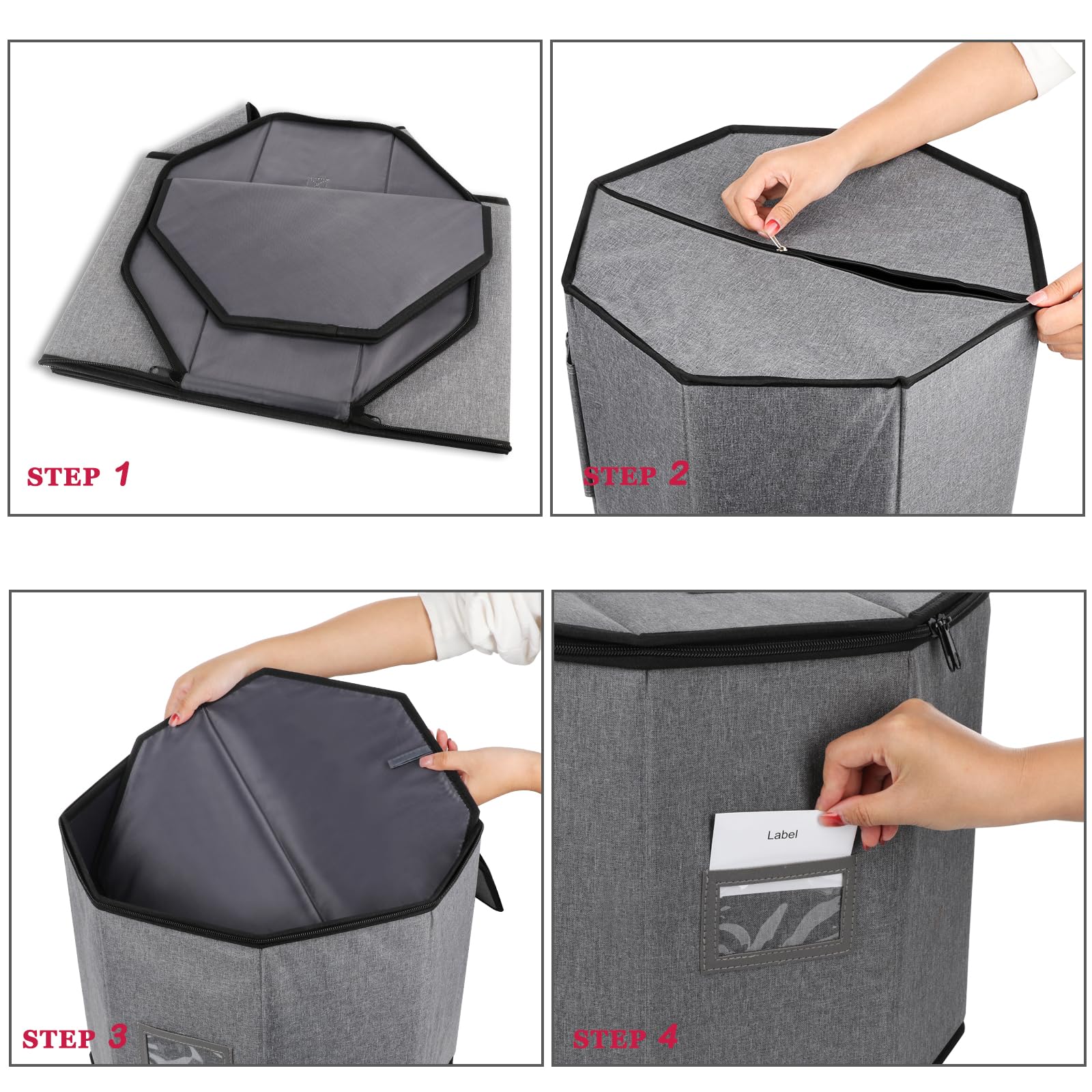 Risapor Hat Storage Box, Hat Boxes for Women/Men Storage,Foldable Travel Hat Box with Lids,Large Hat Boxes,Stuffed Animal Toy Storage,Hat Storage Organizer for Hanging on Suitcase (1)