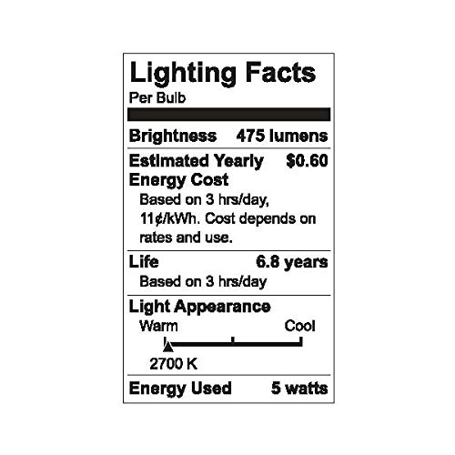GE Basic 12-Pack 60 W Equivalent Dimmable Warm White Ca10 LED Light Fixture Light Bulbs Decorative Candelabra Antique