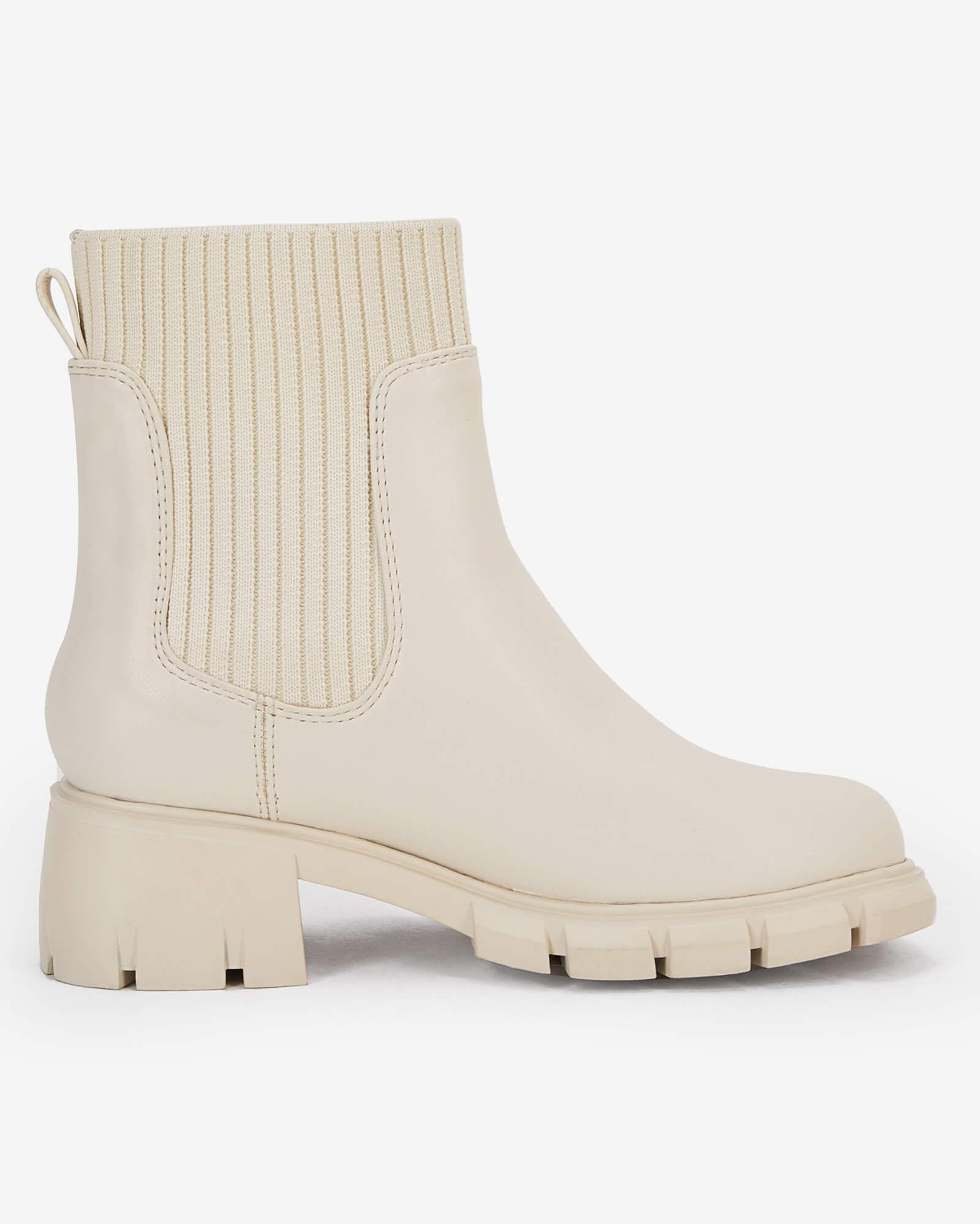 Girls Platform Boots Elastic Chunky Block Heel Lug Sole Booties Non-Slip Combat Comfortable Chelsea Shoes（choose size down)