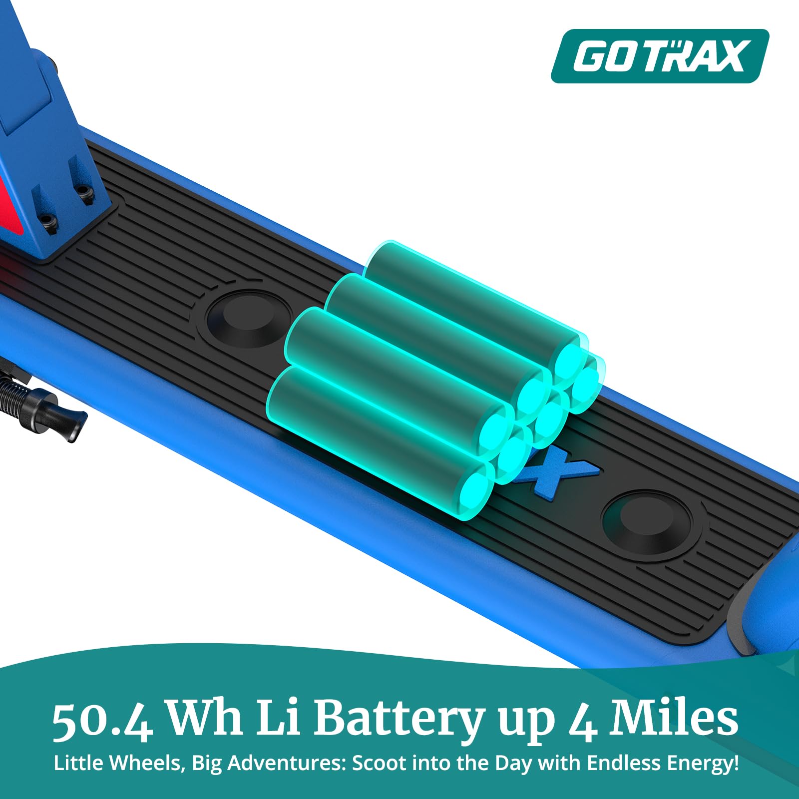 Gotrax GKS Electric Scooter, Kick-Start Boost and Gravity Sensor Kids Electric Scooter, 6" Wheels UL Certificated E Scooter for Kids Age of 6-12 (Blue)