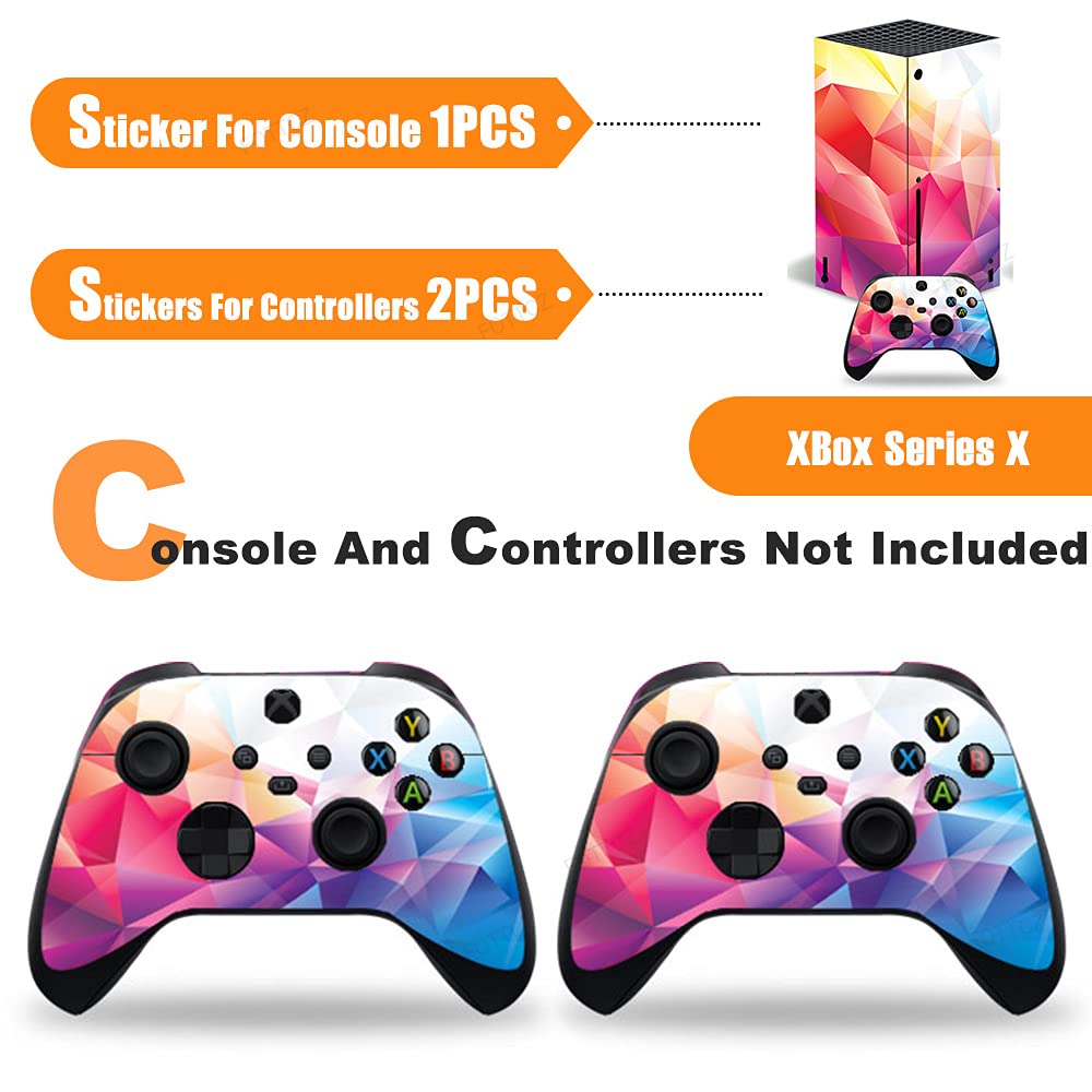 FOTTCZ Vinyl Skin for Xbox Series X Console and Controllers, Sticker Decal Protect Xbox Series X Devices - Broken Space