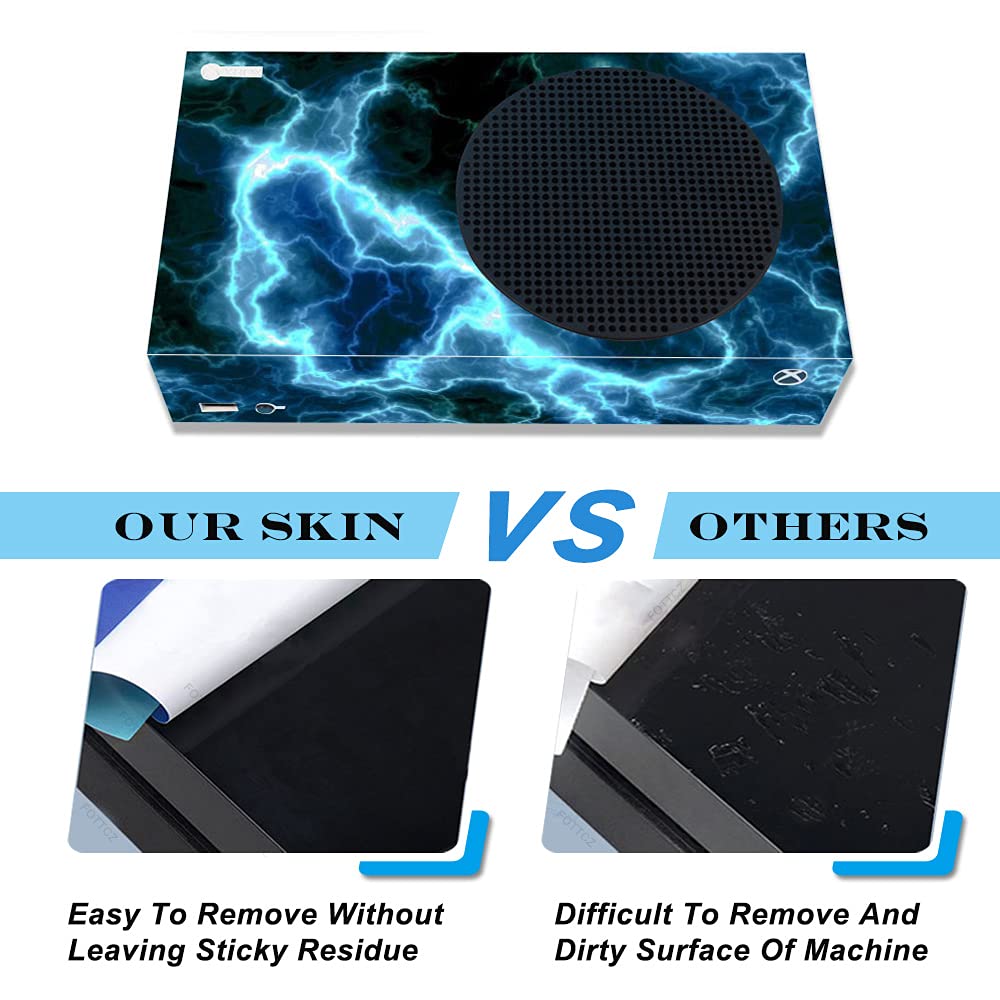 FOTTCZ Vinyl Skin for Xbox Series S Console and Controllers, Sticker Decal Protect Xbox Series S Devices - Supernatural Thunderstorm