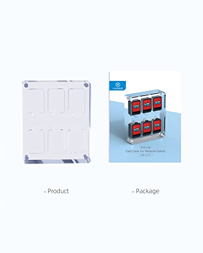 Hagibis Game Card Case for Nintendo Switch, 12 Cartridge Slots Holder Protective Shockproof Display Cabinet, Transparent Acrylic Game Storage Box for Switch NS NX (12 Slots)