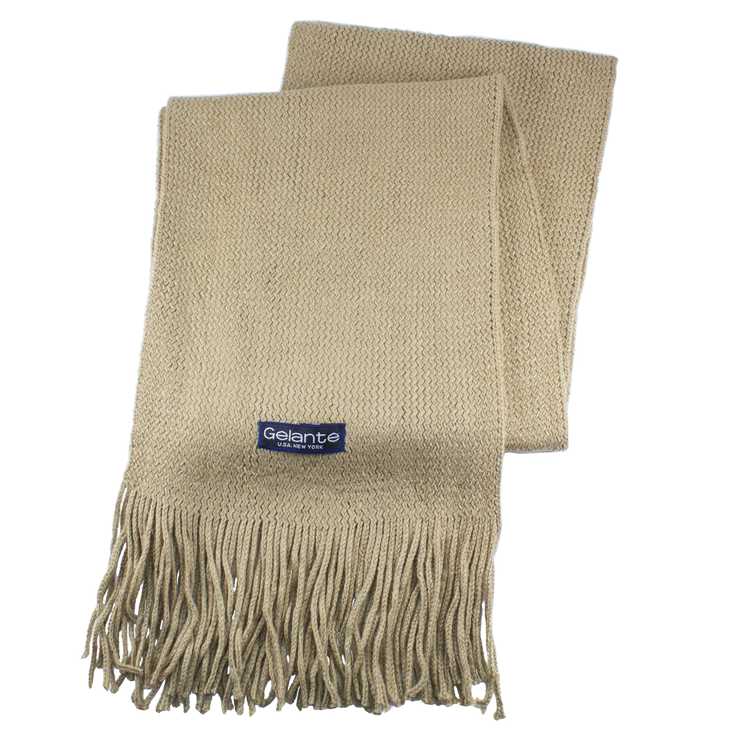 Gelante Men Classic Knit Winter Scarf Warm Double layer 2098-Dgray