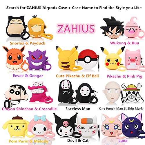 TEMTOOE Silicone Case Cute Cover Compatible for Apple Airpods 1,2[Cartoon Series](Winnie/Piglet)