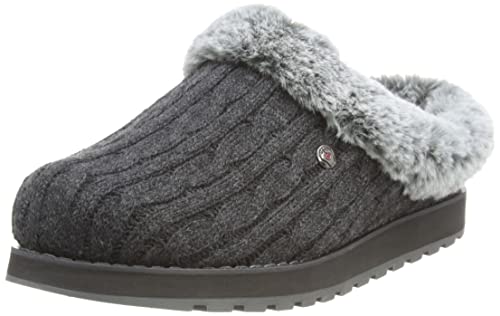 Skechers BOBS Women's Keepsakes - Ice Angel Slipper, Charcoal, 10 W US