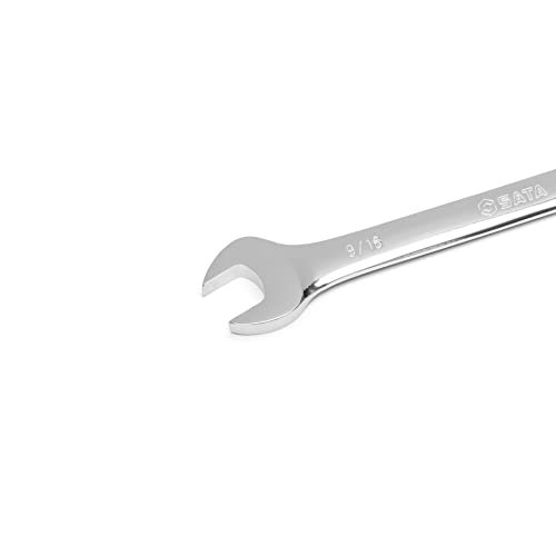 SATA 38 Piece  12 Point Combination Wrench Set | SAE 1/4" to 15/16" & Metric 6mm to 32mm |  ST08416G