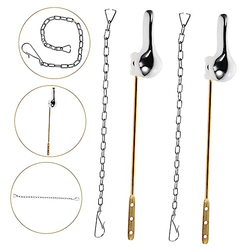 OSALADI 2 Sets Accessories Float Toilet Tank Flush Lever Replacement Front Mount Toilet Handle Lever Toilet Handle Replacement kit Toilet Toilet Tank Lever Replacement Flap