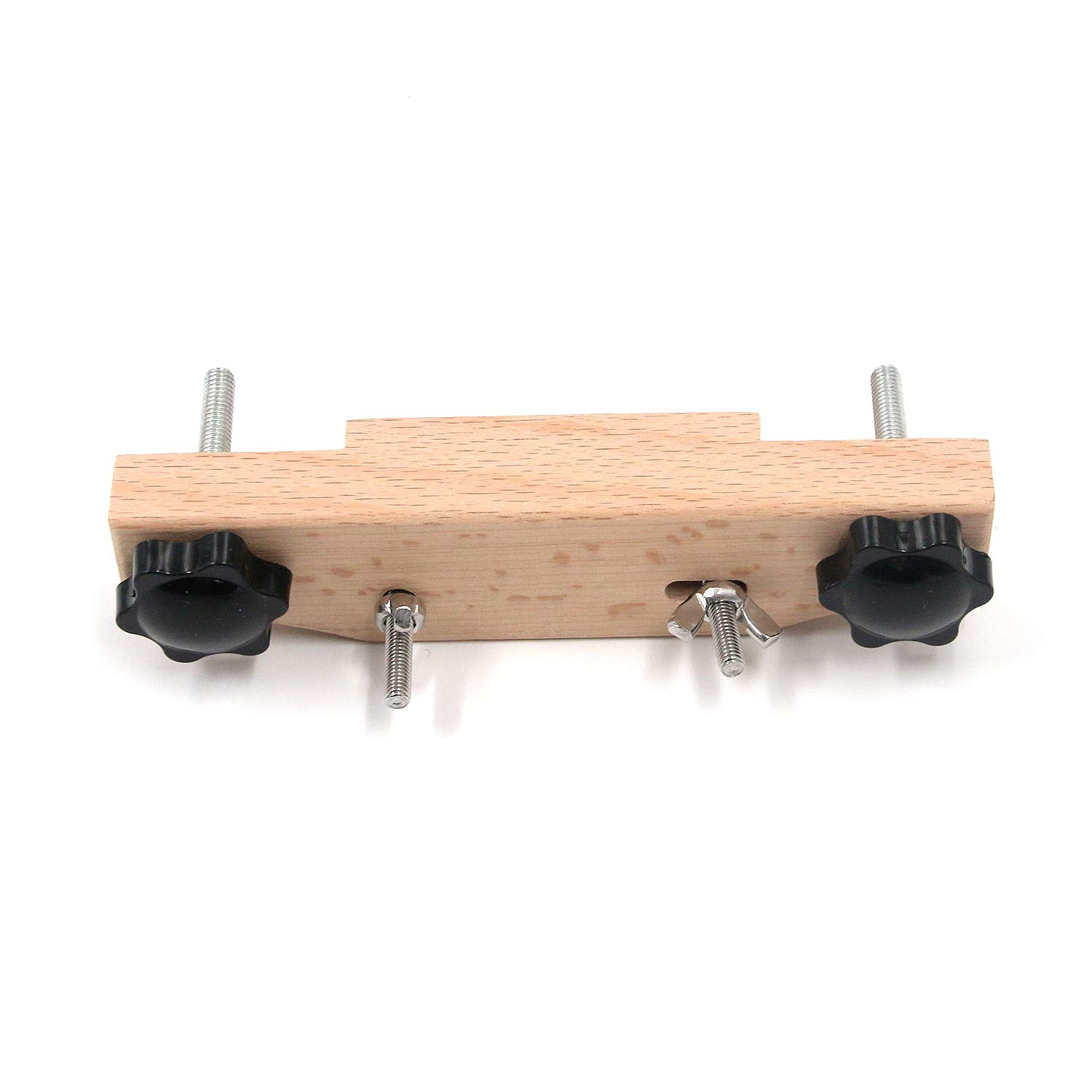 Geesatis Luthier Tools Maple Guitar Bridge Clamp 1 Set Guitar Fixture Clip Guitar Bridge Repair Replace Tool, Wood, Stainless Steel