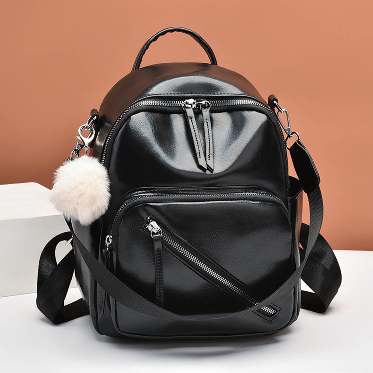 KUANG! Women Pu Leather Backpack Rucksack Travel Shoulder Handbag for Backpack Bags Casual Daypack