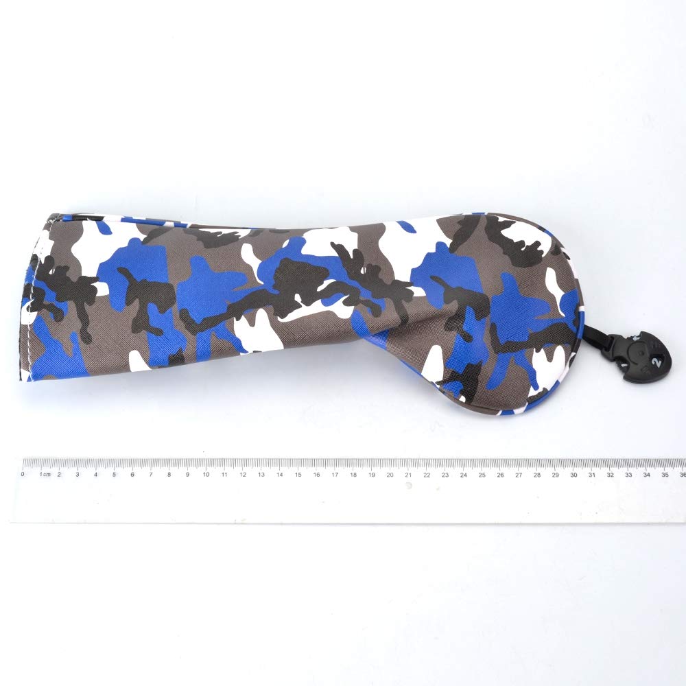 GOOACTION Camo Golf Club 3 5 Fairway Wood Headcover Synthetic Leather Camouflage Print Blue Creative Headcover Protector