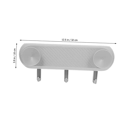 YARNOW 1pc Storage Rack Washcloth Holder Pan Holder Pot Lid Rack Wall Shelf Brackets Pot Lid Holder Pot Lid Storage Rack Wall Organizer Rack Chopping Board Stand Tableware Plastic Grey