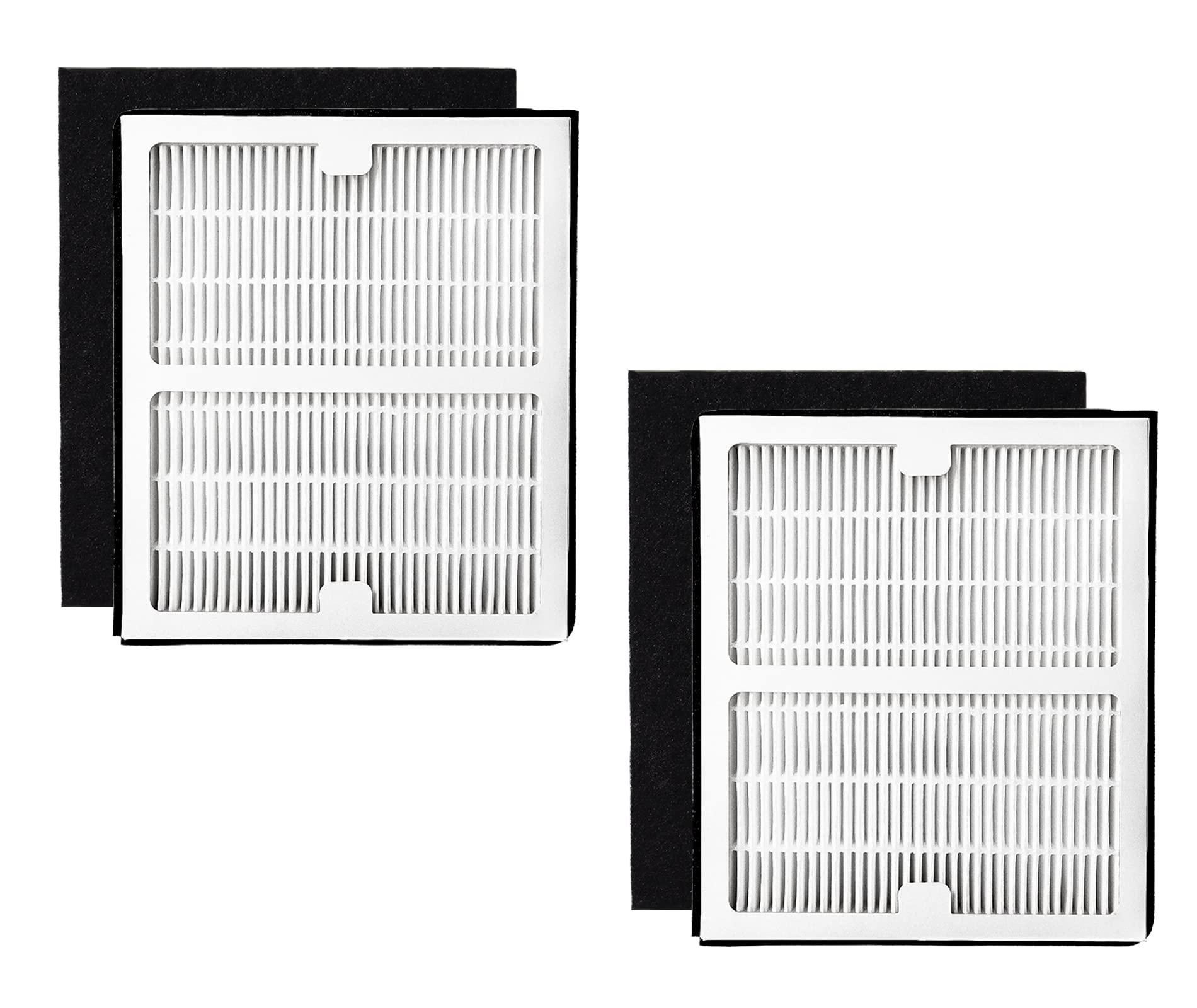 Gekufa Replacement Filter C Compatible with Idylis IAF-H-100C, IAP-10-200, IAP-10-280 for Idylis Air Purifiers Include 2 HEPA Filters & 2 Carbon Filters + 1 Brush