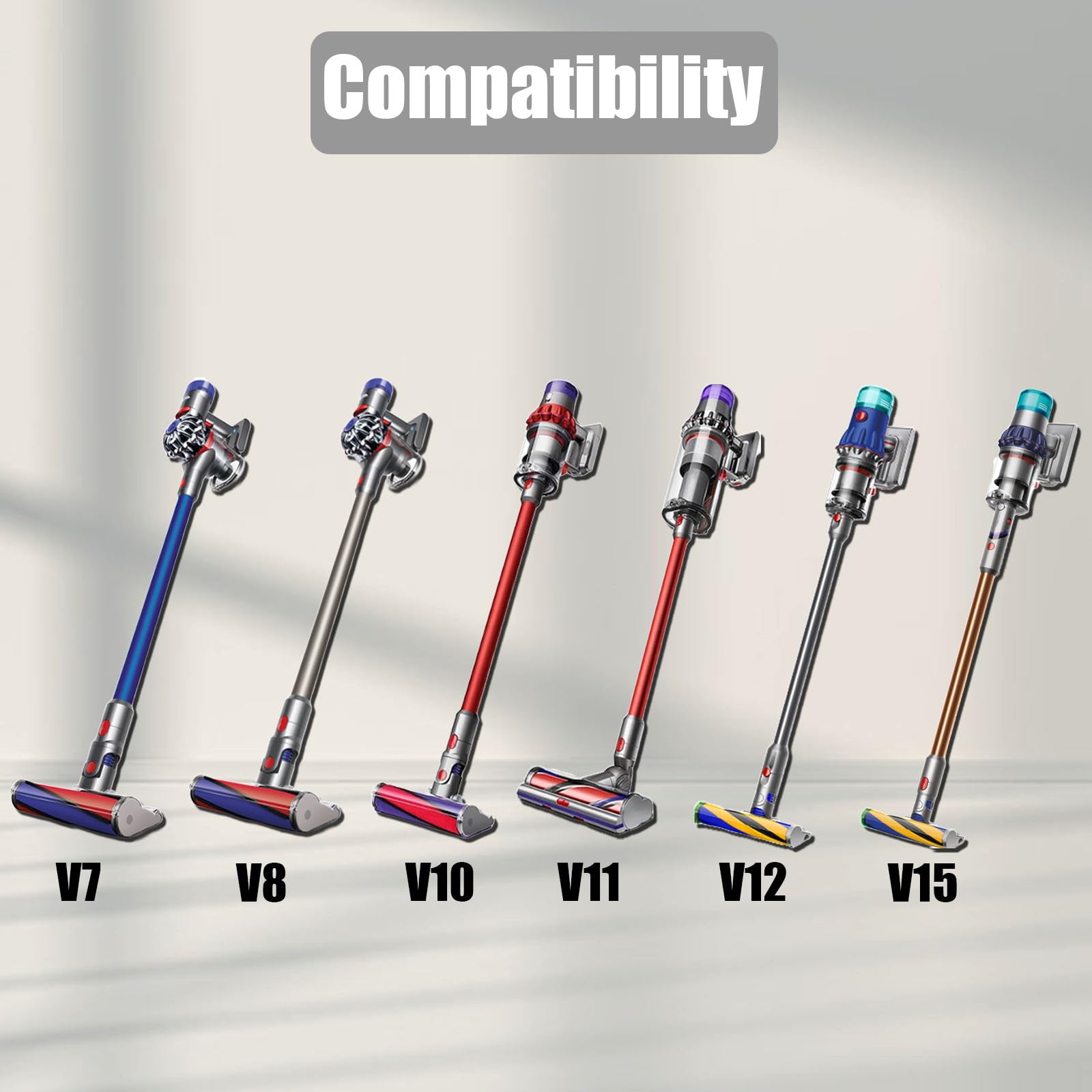 Groom Tool Attachments Brush & Extension Vacuum Hose with Trigger Lock,Pet Grooming Vacuum Brush Compatible with Dys.on V15 V12 V11 V10 V8 V7 Vacuum-3Pcs