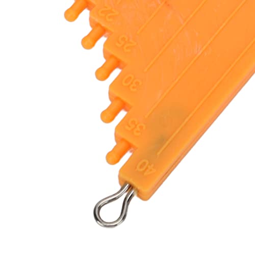 LBEC Fishing Hair Gauge ABS 11 Scales Orange Knot Pulling Tool Carp Fishing Accessories UserFriendly for Outdoor Activities