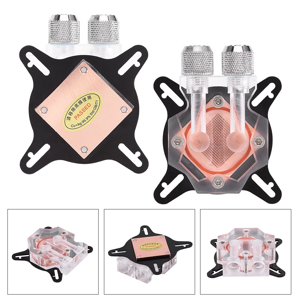 GPU Liquid Cooler,Computer GPU Universal Water Cooling Block Waterblock 40mm Copper Base,Processed with Anti-Oxidization Technology,Perfectly Fit The GPU,Carry Away More Heat from GPU Quickly