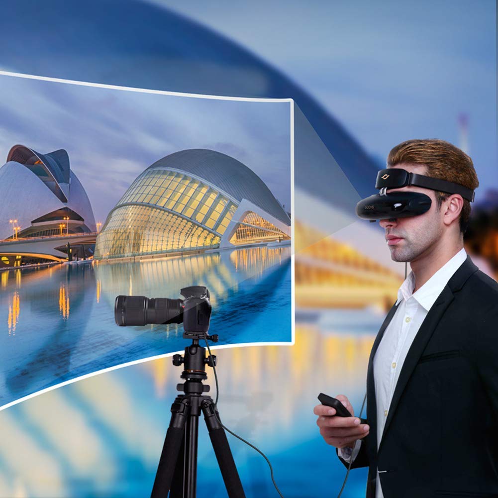 Goovis G2 Pro VR Headset 3D Theater Goggles, 3D Viewer Support 4K Blue-Ray Player VR Glasses FPV 1920x1080x2 HD Screen for DJI Drones Set-top Box PS4 Xbox PC Smart Phone Nintendo