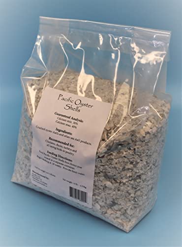Pacific Oyster Shells - Crushed Oyster Shell Calcium Supplement for Egg-Laying Poultry (Chickens & Ducks) (10)