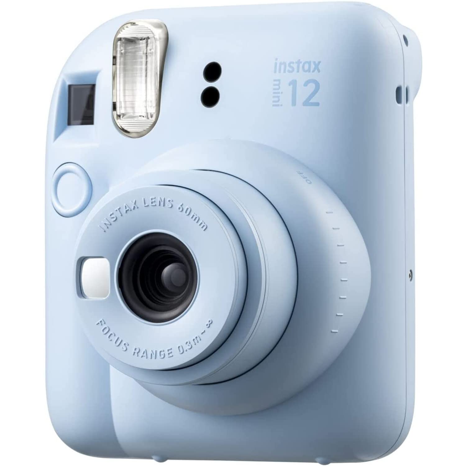 Fujifilm Instax Mini 12 Instant Camera, Pastel Blue Camera with 40 Photo Sheets, Cleaning Cloth, and INSTAX UP App, Portable, Easy to Use, Automatic Settings, Front Mirror for Selfies, 2 AA Batteries