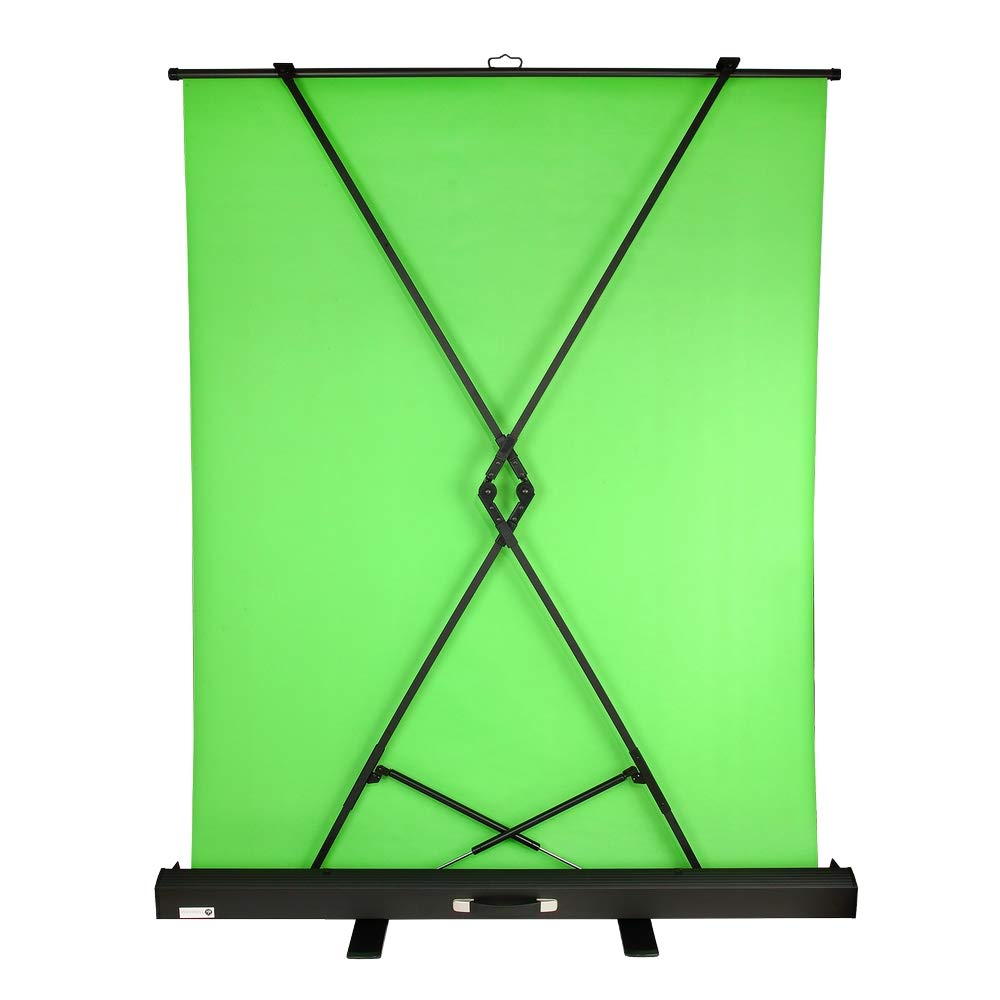 Homegear Streaming/Video Background Green Screen β Pull-Up Backdrop in Case