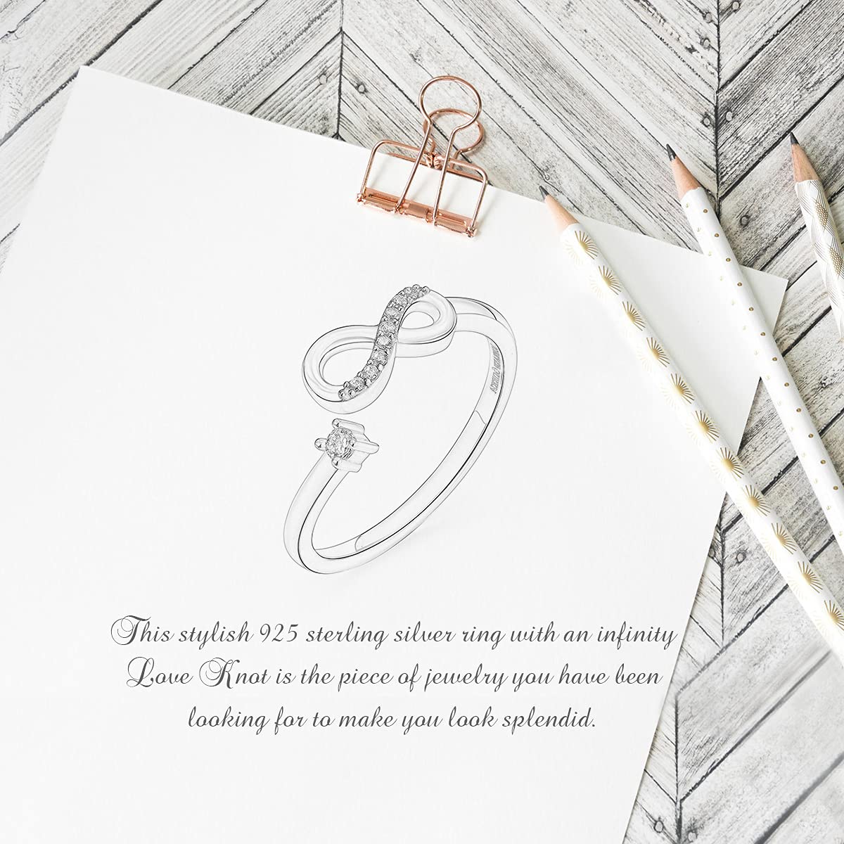 Infinity Ring Sterling Silver Infinity Forever Love Knot Ring for her 925 Sterling Silver Rings for Women