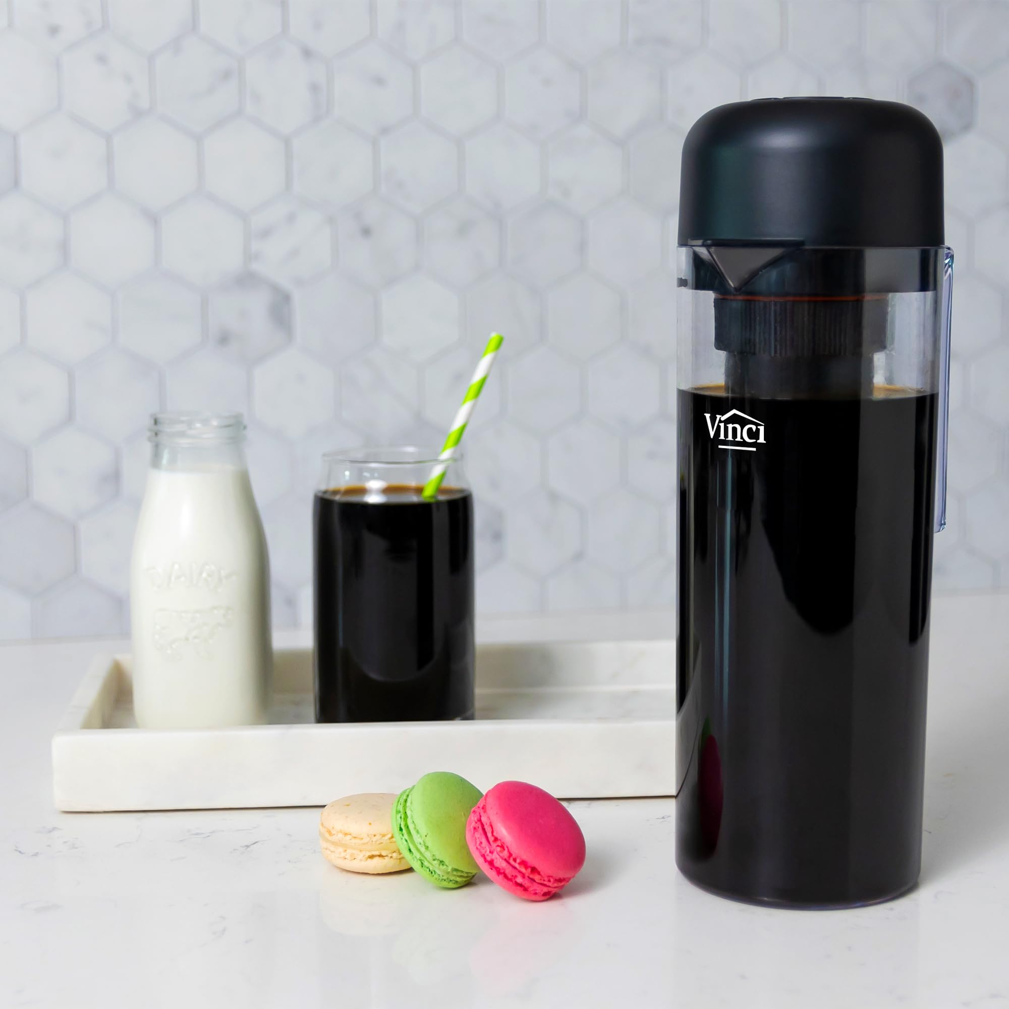 VINCI Express 2 Cold Brew Pro 100 Electric Cold Brew Coffee Maker: Fast, Customizable, Low-Acid Brews with Patented Circle Flow Technology Digital Controls Self-Cleaning Function