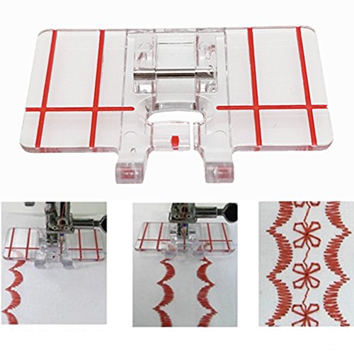 YEQIN Border Guide Sewing Machine Presser Foot - Fits All Low Shank Snap-On Singer, Brother, Babylock, Euro-Pro, Simplicity, White, Janome, Kenmore, Juki, New Home