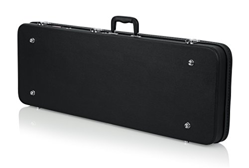 Gator Cases Hard-Shell Wood Case for Standard Electric Guitars; Fits Fender Stratocaster/Telecaster, & More (GWE-ELECTRIC), Black