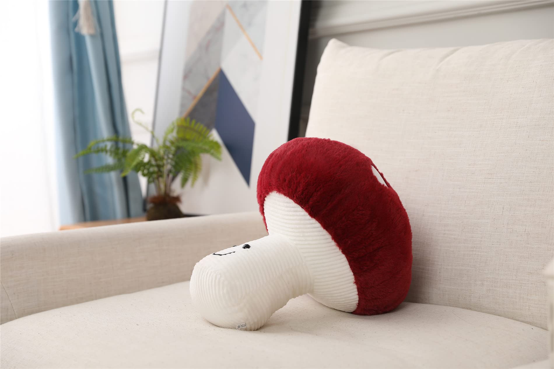 Fun Sunma Lovely Mushroom Cotton Pillow Stuffed Plush Mushroom Pillow (8 inches)