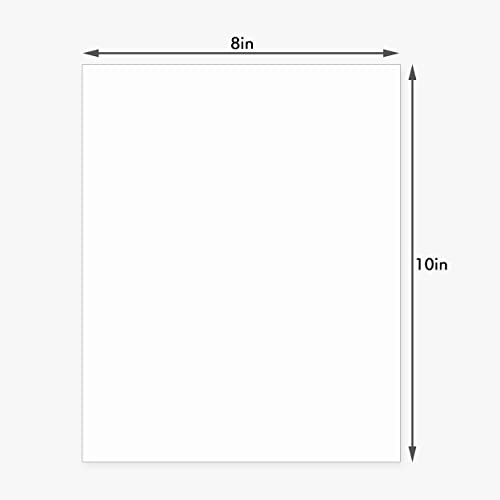 Somime 10-Pack White Uncut Picture Frame Backing Board,Acid Free 8x10 White Matte Picture Board for Photos