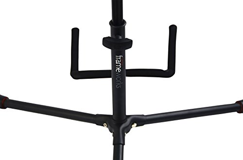 Gator Frameworks Adjustable Guitar Stand, Holds Single Electric or Acoustic Guitar (GFW-GTR-1000),Black