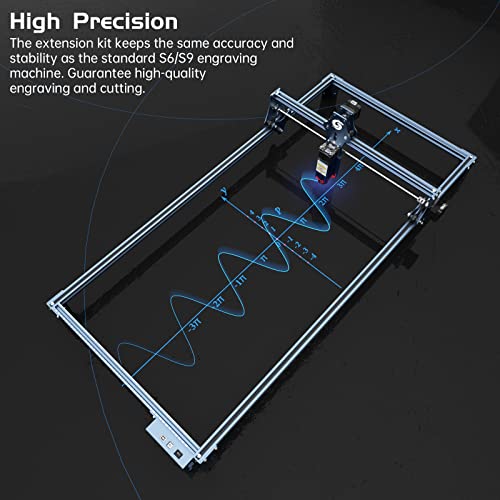 SCULPFUN S9 Laser Engraver with S9 Expansion Kit for Extension to 410 x 950mm, 90W Effect High Precision CNC Laser Cutter and Engraver Machine, Deep Cutting for 15mm Wood