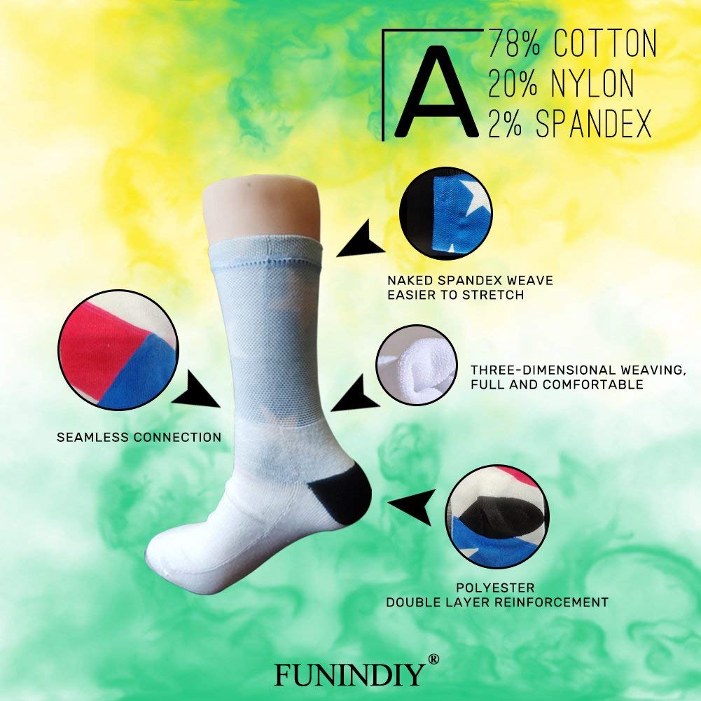 FUNINDIY Mermaid Scales Galaxy Crazy Socks for Women Football Compression Socks Crew Socks Funny Socks Long Socks for Running Athletic Travel Work