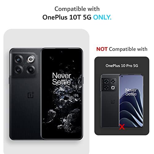 TUDIA DualShield Grip Designed for OnePlus10T Case 5G, [MergeGrip] Shockproof Military Grade Slim Dual Layer Protection for OnePlus 10T 5G Case (Matte Black)