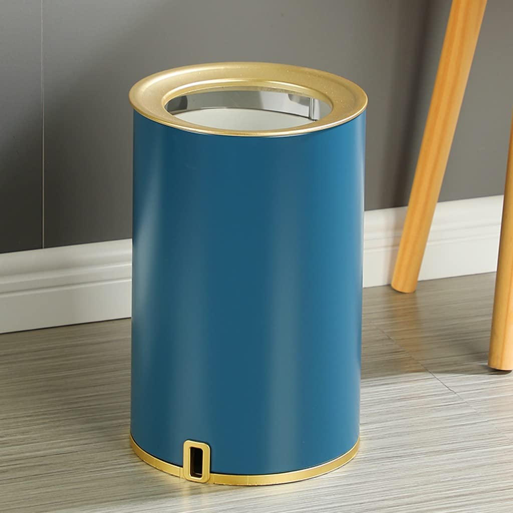 GRFIT Trash can 8L Round Open Top Trash Can and Recycle Bin, Garbage Can for Home Office Restaurant Restroom, Large 8 Inch Opening Kitchen Trash Can (Color : D)